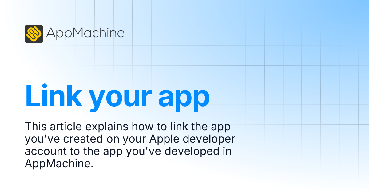 Link your app | AppMachine Support Center