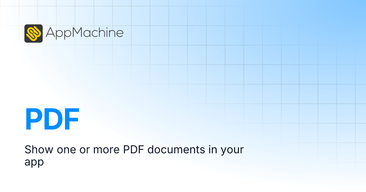 PDF | AppMachine Support Center