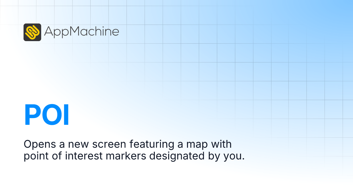 POI | AppMachine Support Center